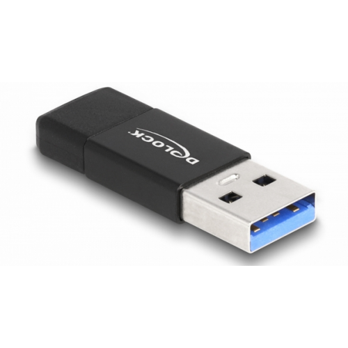 Adaptor Delock 60001, USB-A male - USB-C female, Black